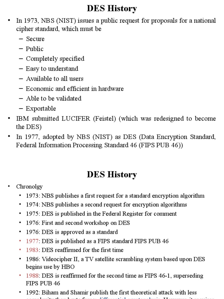 Des | PDF | Key (Cryptography) | Computer Security Exploits