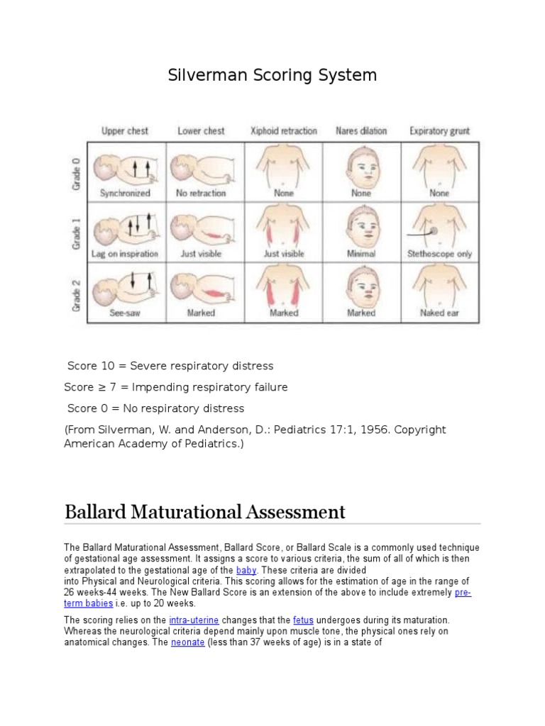 Silverman & Ballard Scoring System