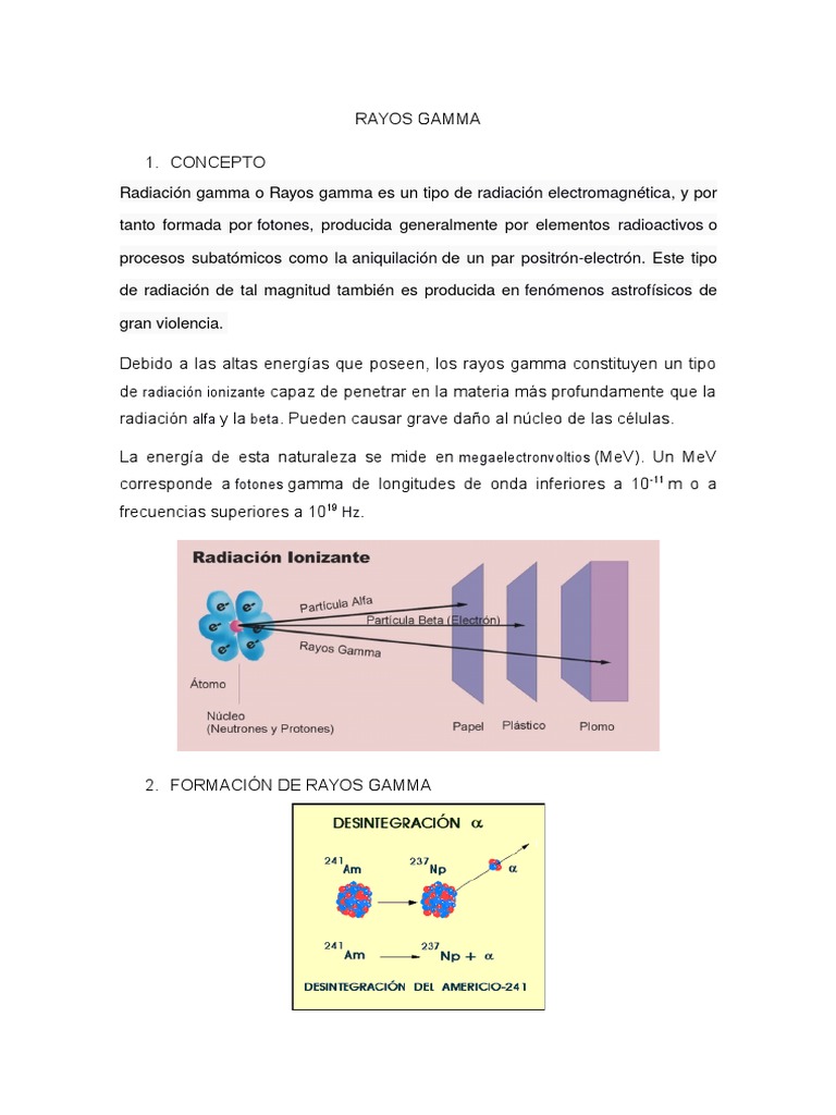Rayos Gamma | PDF | Rayo gamma | Electrodinámica