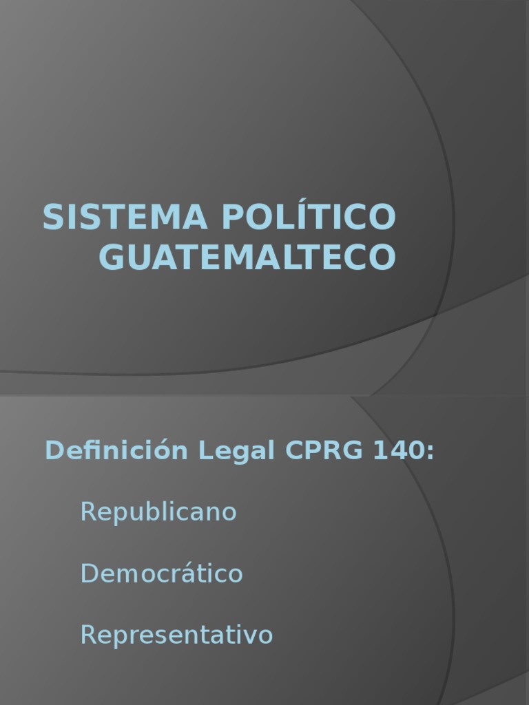 Sistema Político de Guatemala | PDF | República | Guatemala