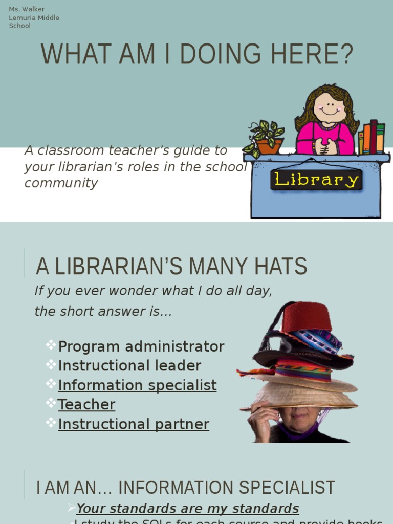 Librarian Role Presentation | PDF | Career & Growth