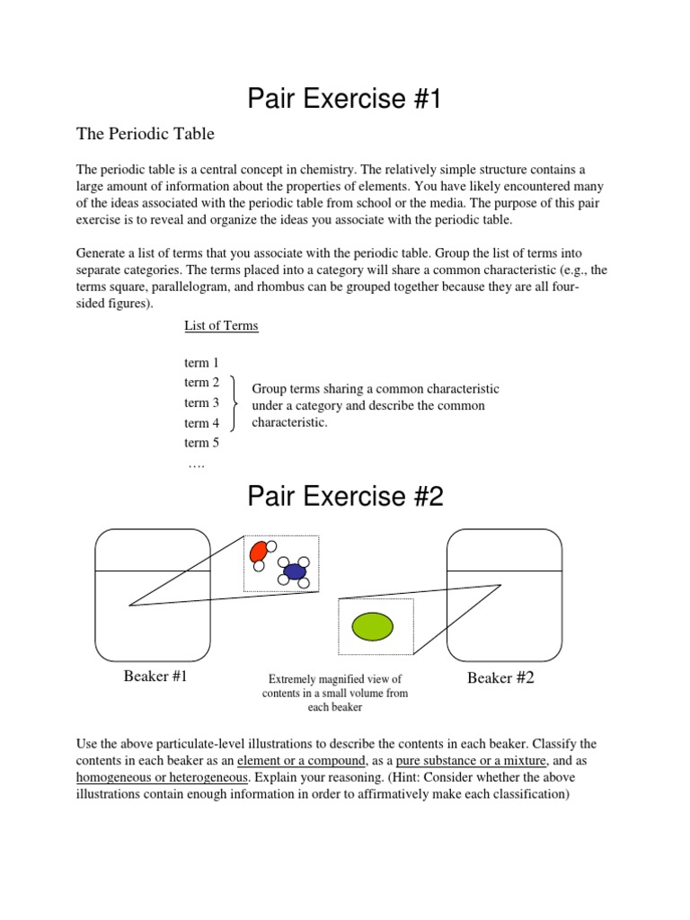Pair and Group Exercises | PDF | Gases | Acid