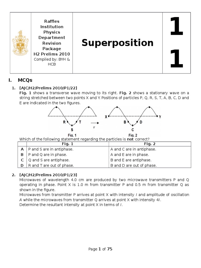 11 Superposition | PDF | Diffraction | Interference (Wave Propagation)