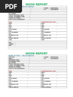 Ship Noon Report Sample Format | PDF | Water Transport | Watercraft