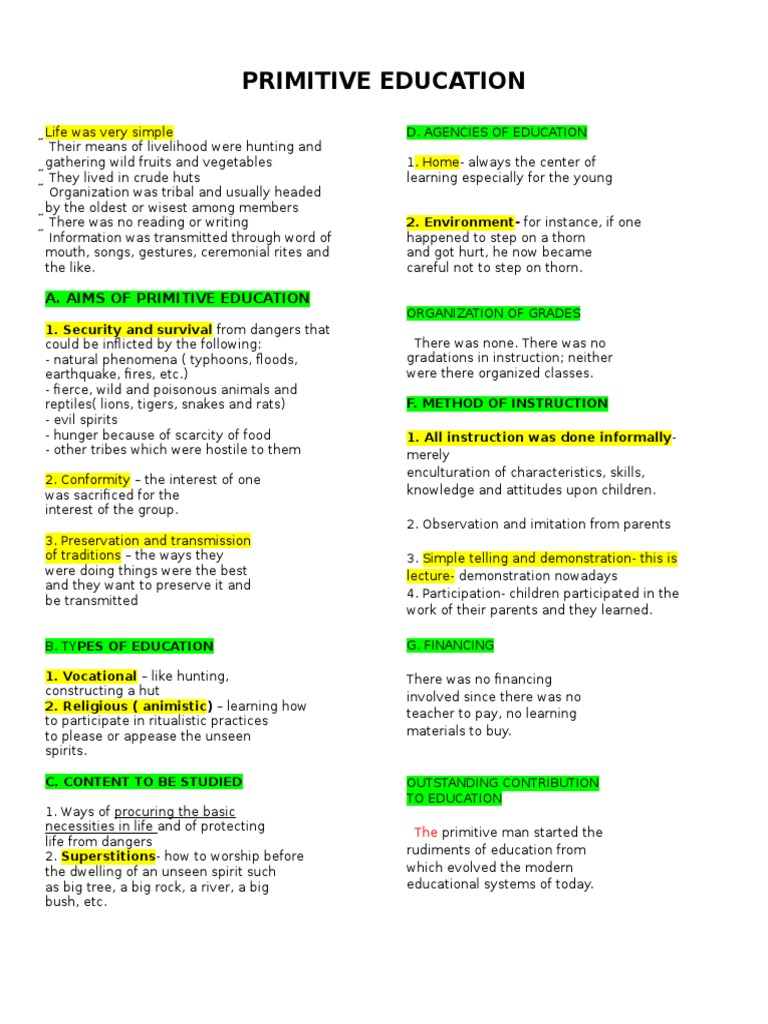 Primitive Education | Apprenticeship | Confucianism