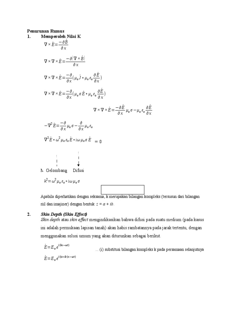 Rumus dan Konsep Skin Depth | PDF | Metode & Bahan Ajar