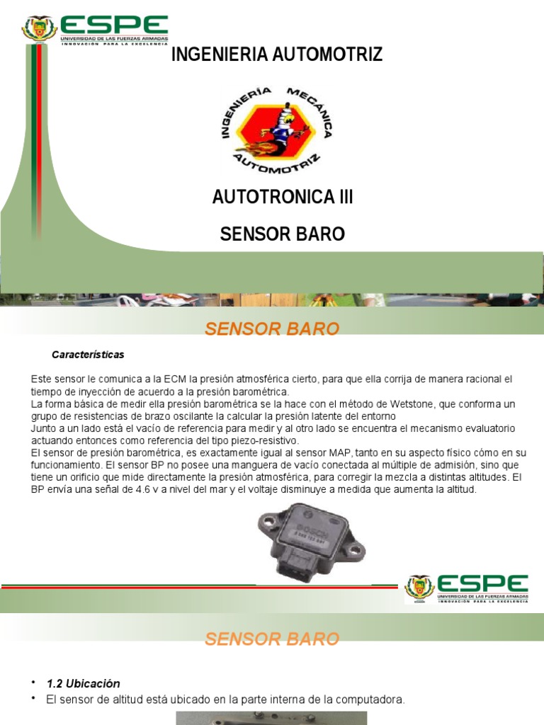 Sensor BARO | PDF | Sensor | Presión atmosférica