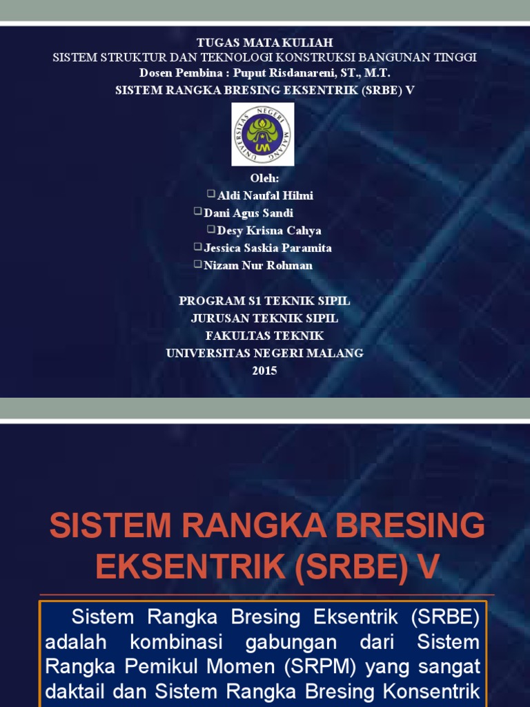 Kelompok 3 Sistem Rangka Bresing Eksentrik (Srbe) V | PDF
