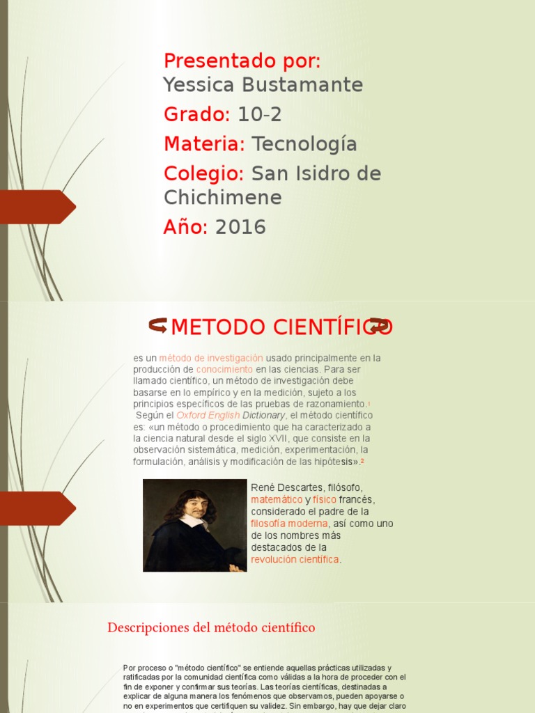 Diapositivas Del Método Cientifico | PDF