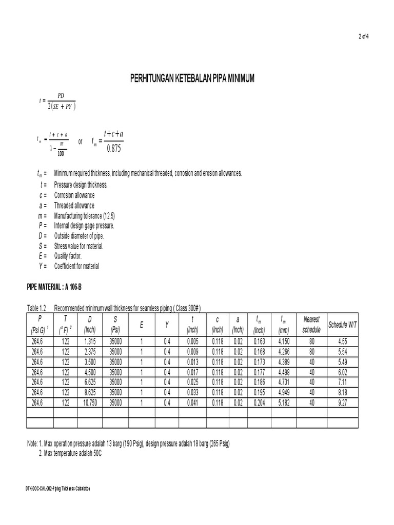 Thickness Calculation | PDF