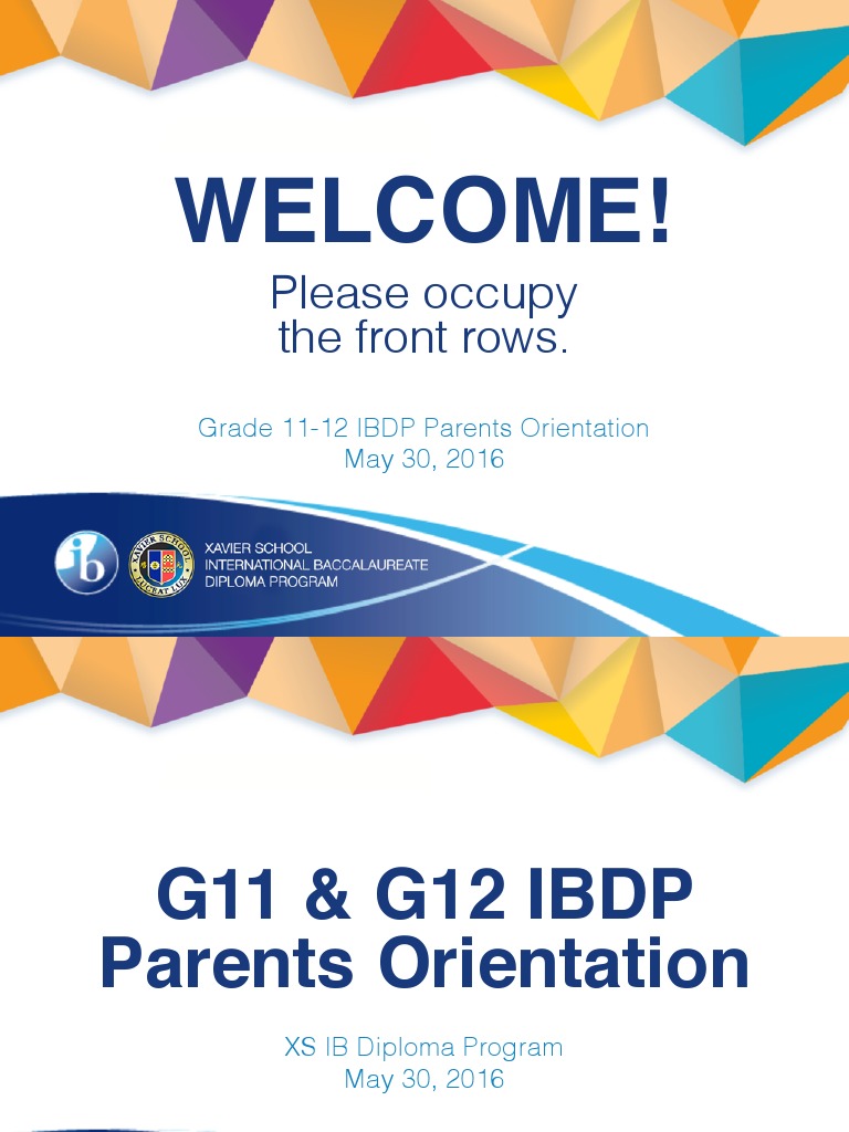 G11-G12 IBDP Parents Orientation 2016 | PDF | Secondary Education | Schools