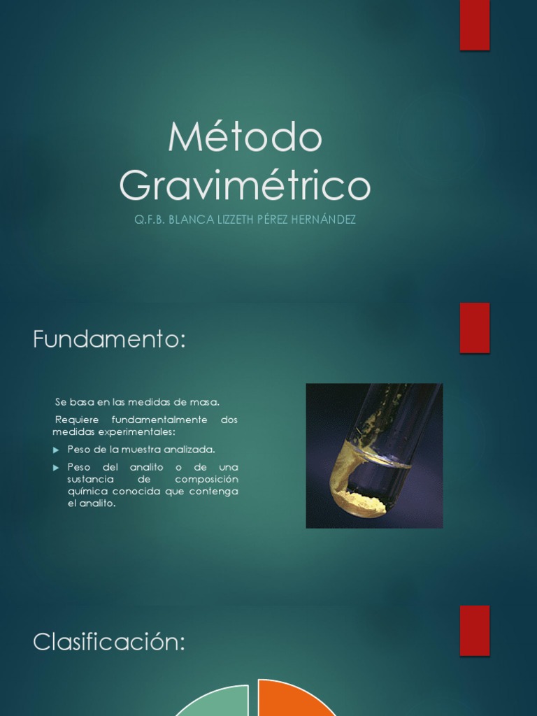 Método Gravimétrico | PDF | Precipitación (Química) | Solubilidad