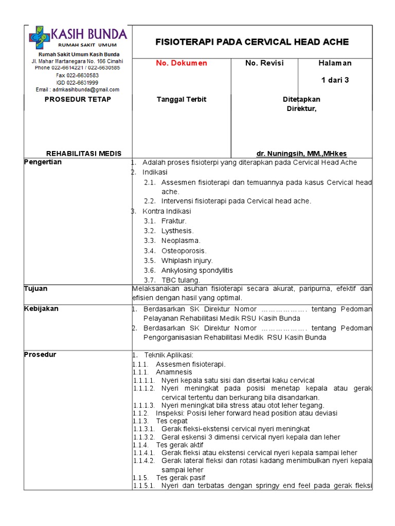 Fisioterapi Pada Cervical Head Ache | PDF | Pengembangan Diri