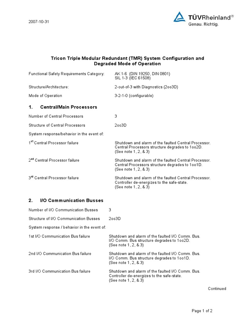 Tricon TMR System Configuration Guide | PDF | Modularity | Computer ...