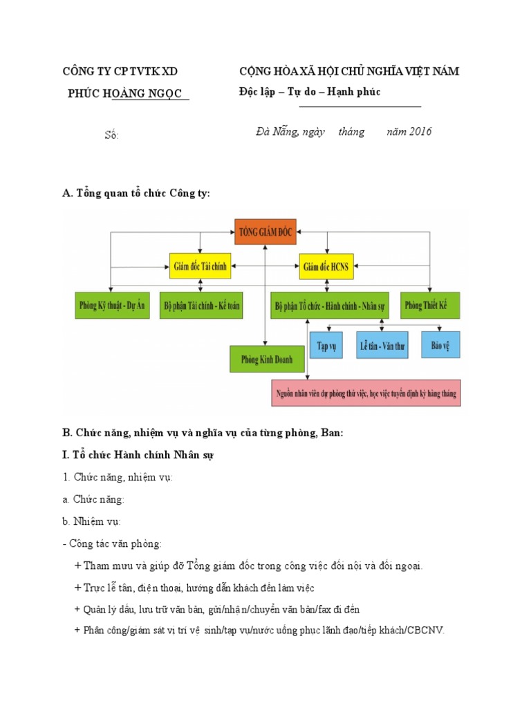 So Do To Chuc Cong Ty | PDF