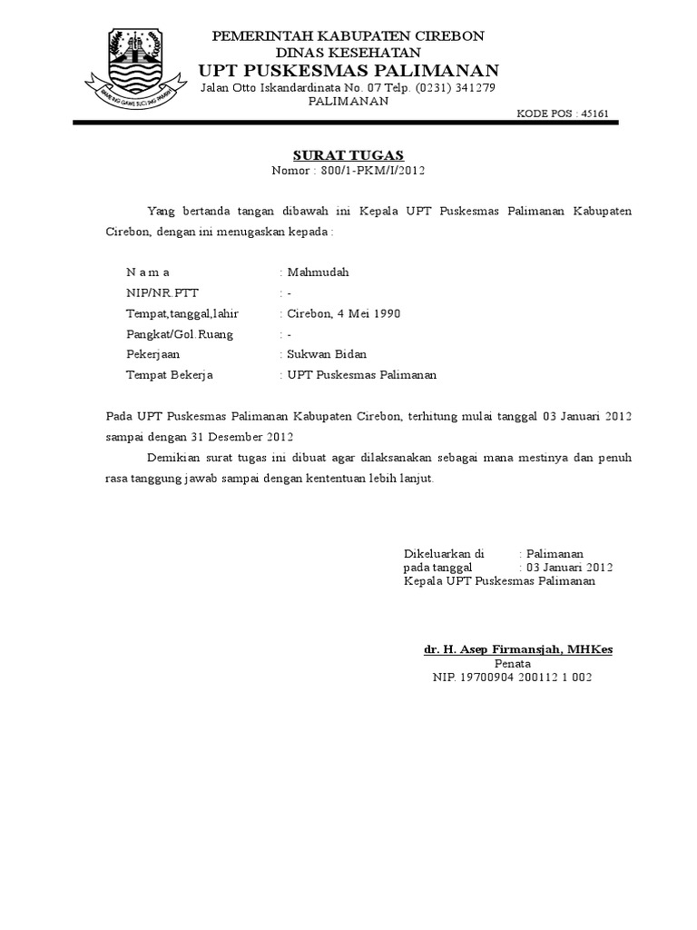 Kop Surat Tugas | PDF