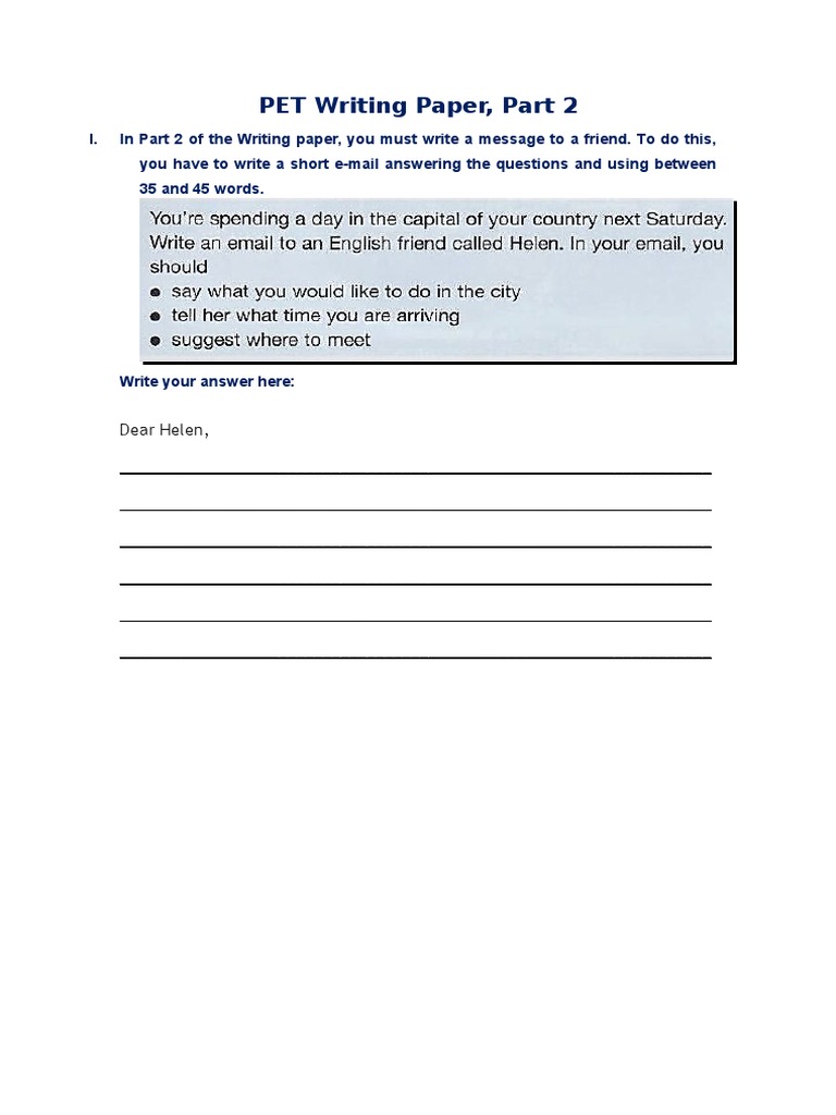 Pet Writing Part 2 | PDF