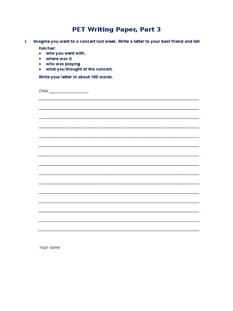Pet Writing Part 3 | PDF