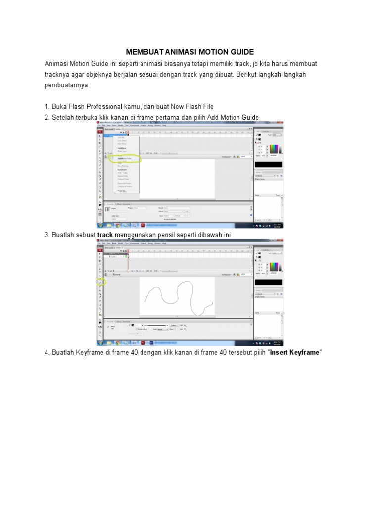 Membuat Animasi Motion Guide | PDF