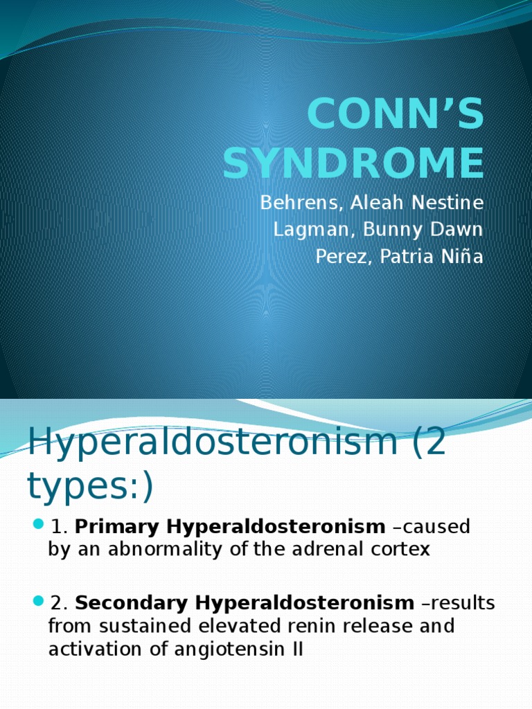 Conn's Syndrome Overview | PDF