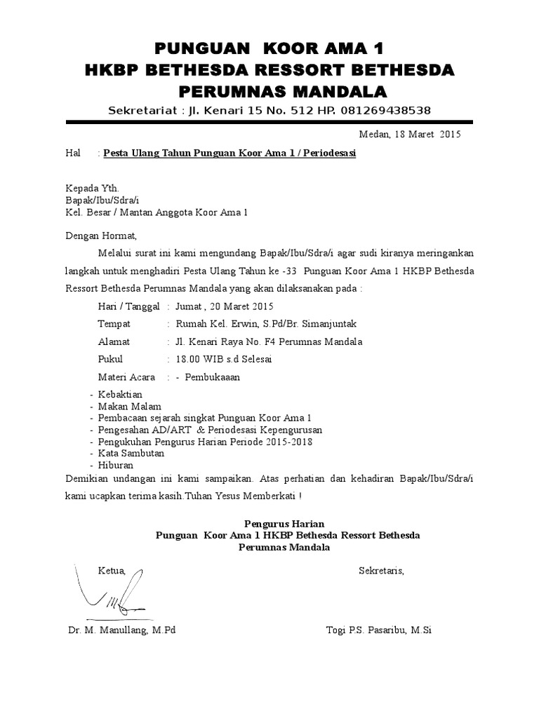 Undangan Bona Taon Koor Ama 1 | PDF