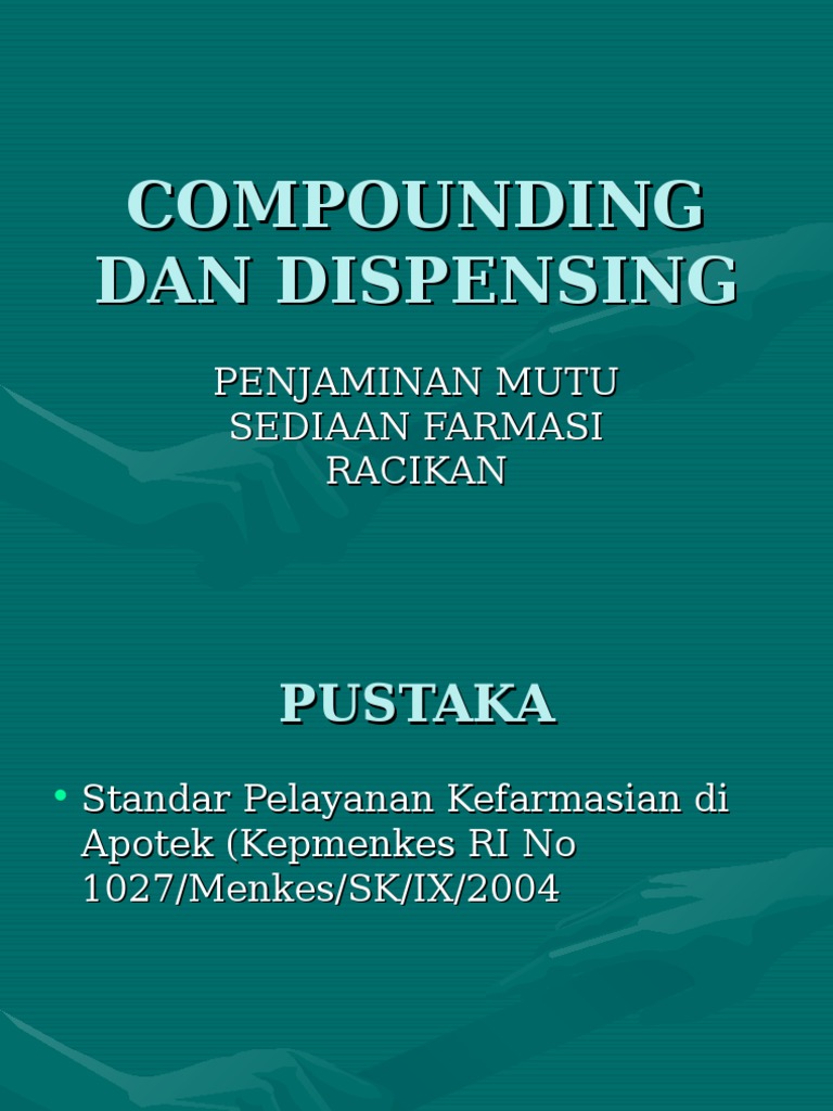 Compounding Dan Dispensing | PDF