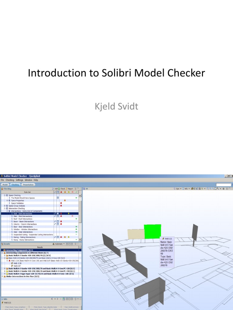 Introduction To Solibri Model Checker: Kjeld Svidt | PDF