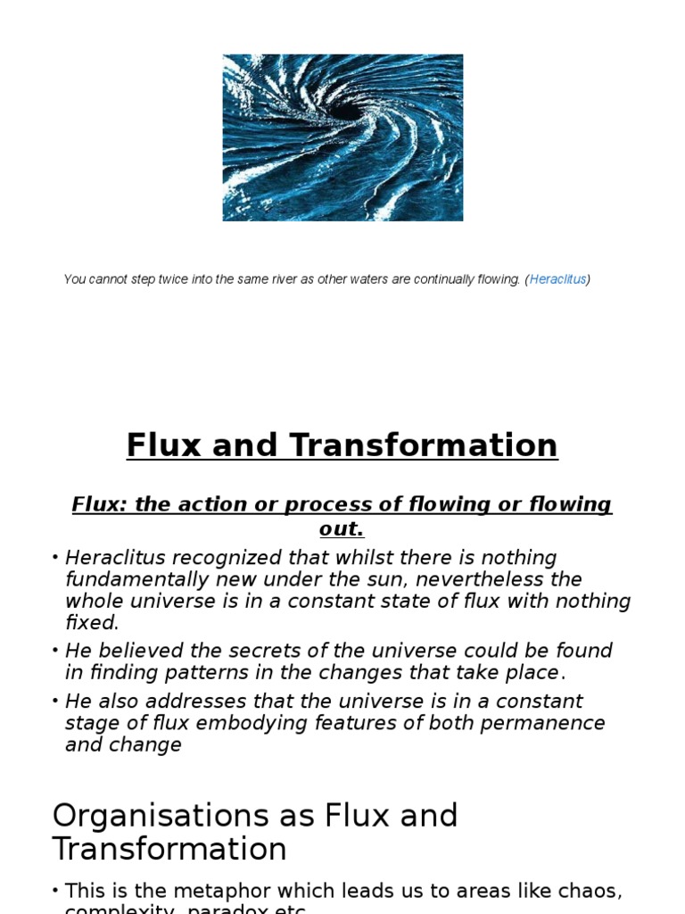 Flux & Transformation | PDF | Chaos Theory | Emergence