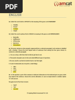 AMCAT English Comprehension Sample Questions | PDF