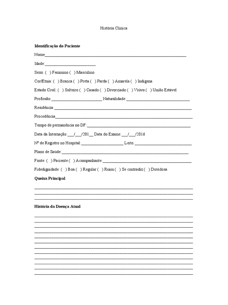 Anamnese Completa | PDF | Especialidades médicas | Remédio