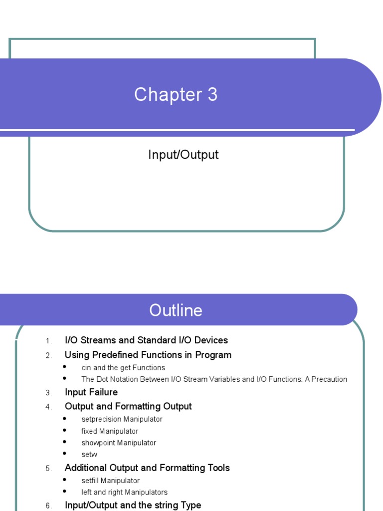 Chapter 3 Input Output C Pdf Inputoutput Subroutine 8891