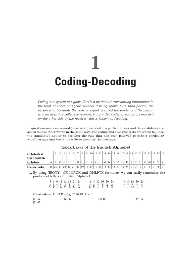 Coding-Decoding: Quick Laws of The English Alphabet | PDF | Consonant ...