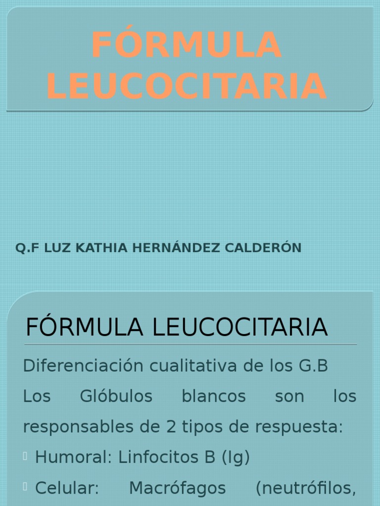 Formula Leucocitaria | PDF | Leucocito | Células