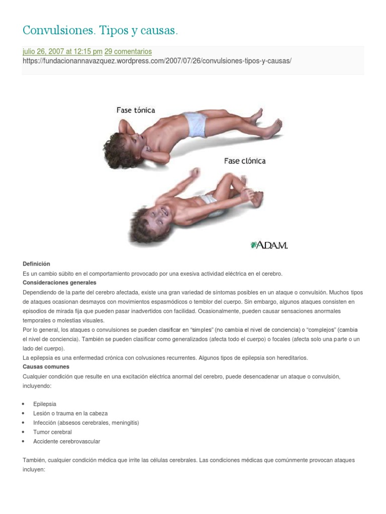 Convulsiones. Tipos Causas-fundaciondocx | Epilepsia | Medicamentos con ...