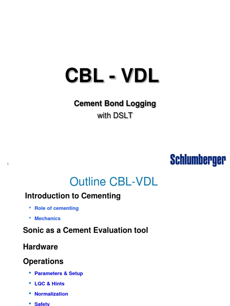 CBL - VDL: Cement Bond Logging | PDF