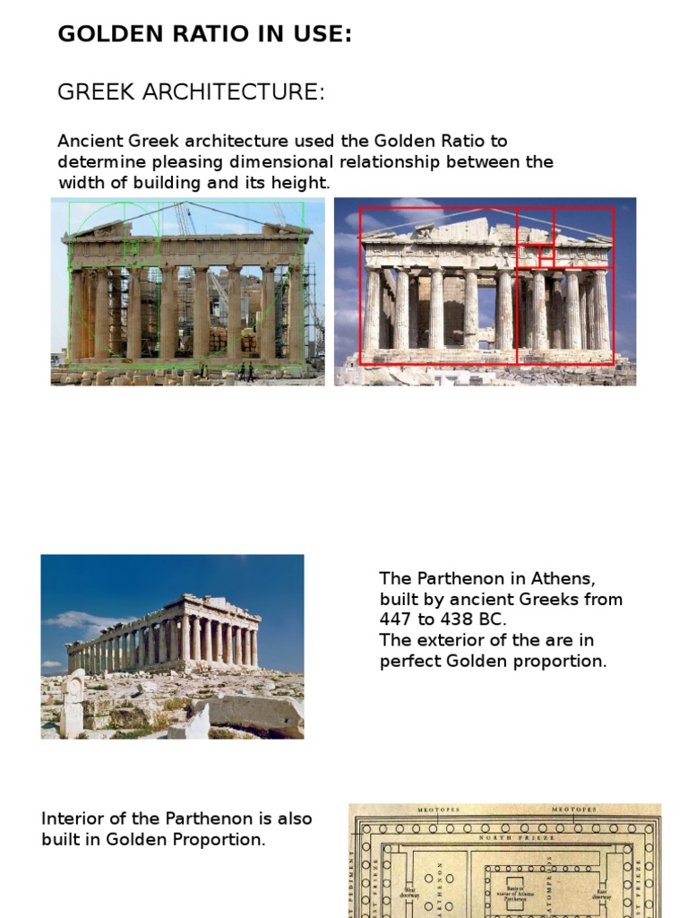Greek Architecture:: Golden Ratio in Use | PDF