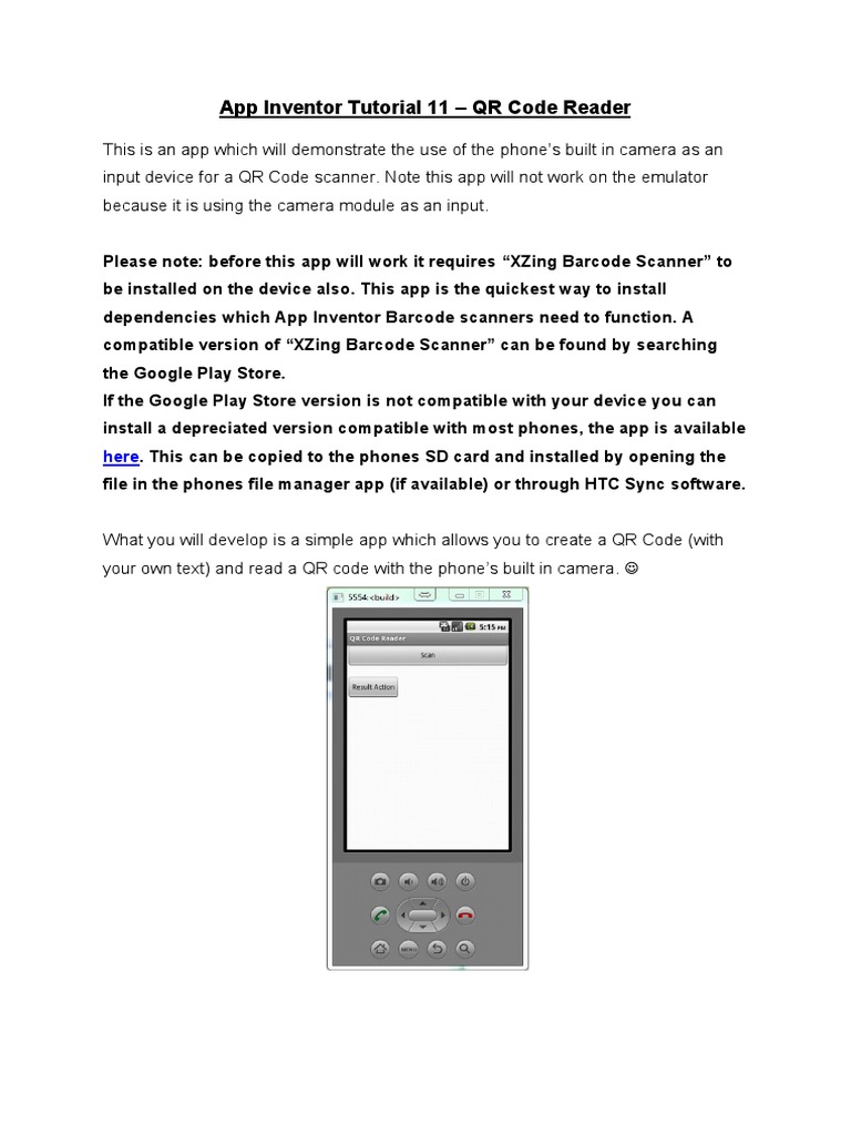 App Inventor Tutorial 11 Barcode | PDF | Qr Code | Barcode