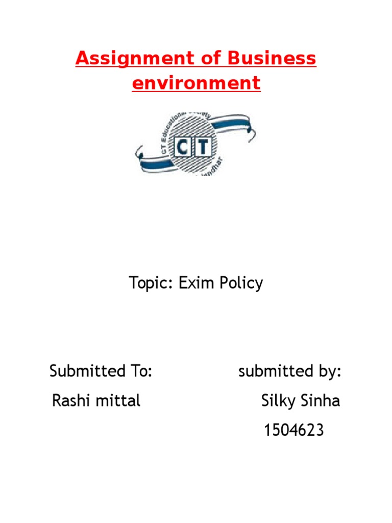 Exim Policy | PDF | Exports | Competitiveness