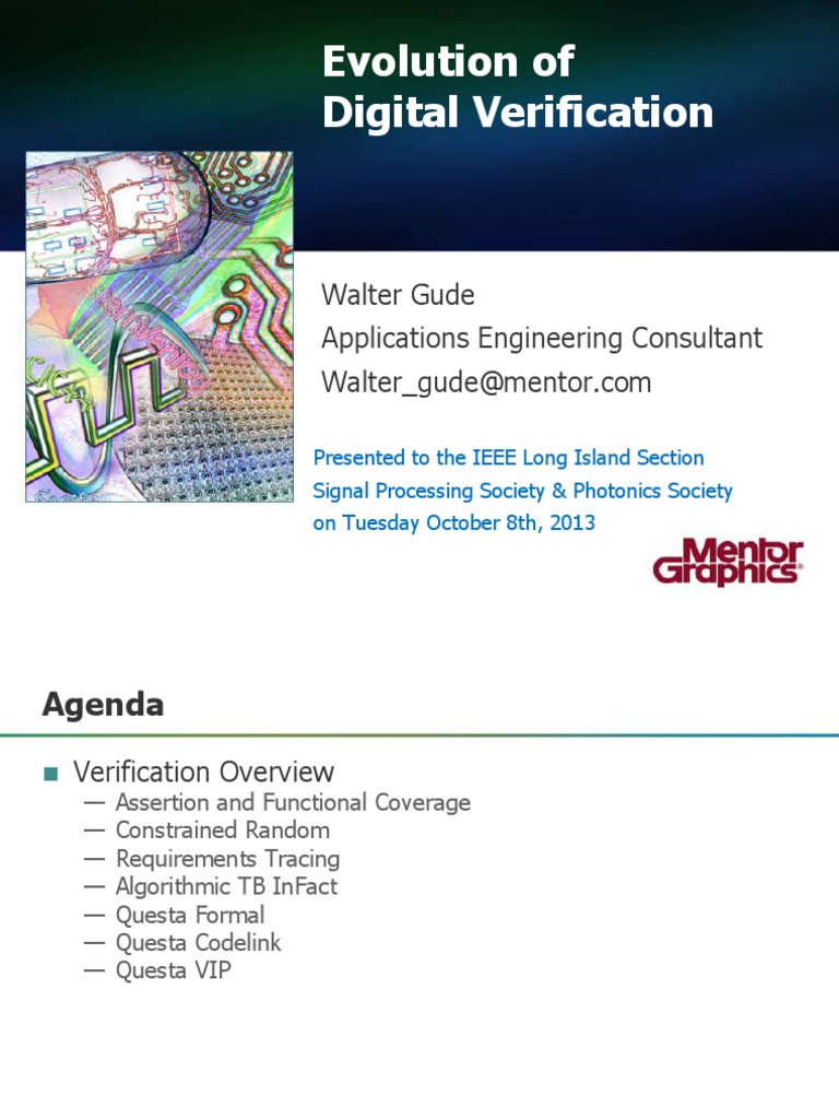 Verification Overview Pdf Formal Verification Hardware Description Language