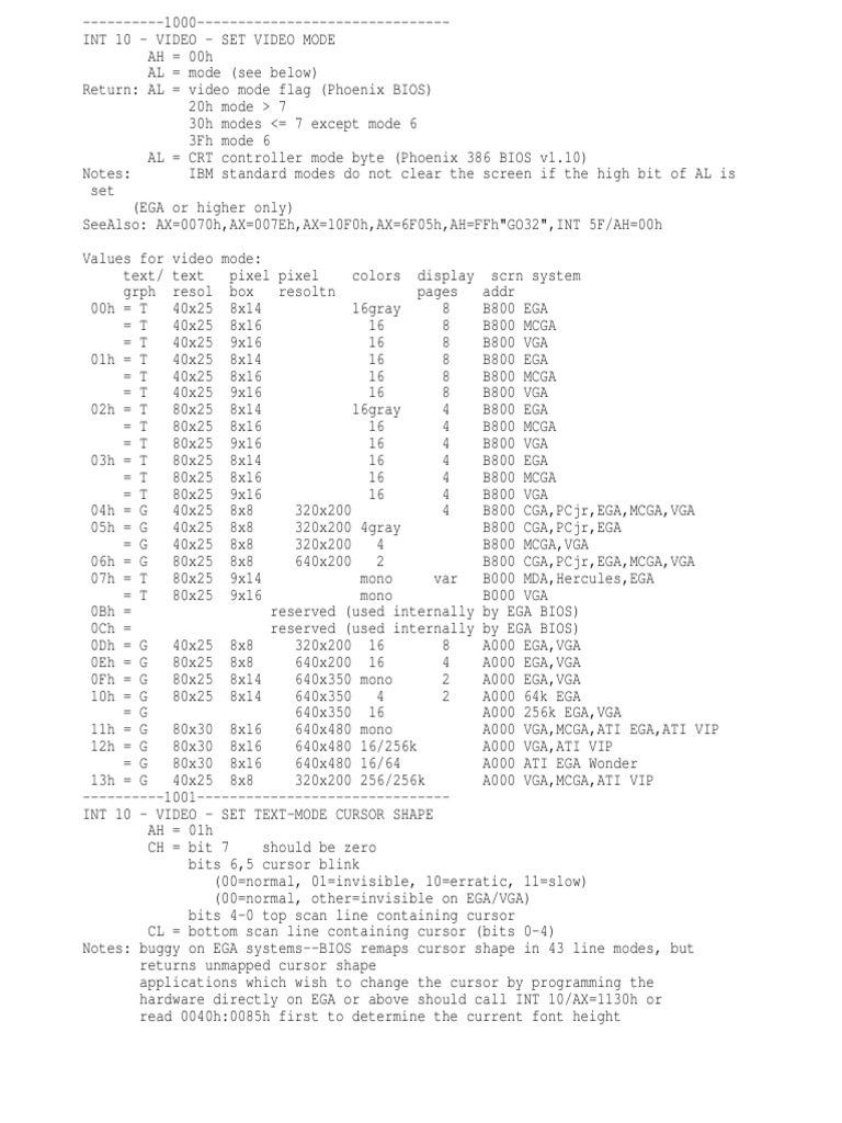 Vga Bios DOS | PDF | Personal Computing | Computer Hardware