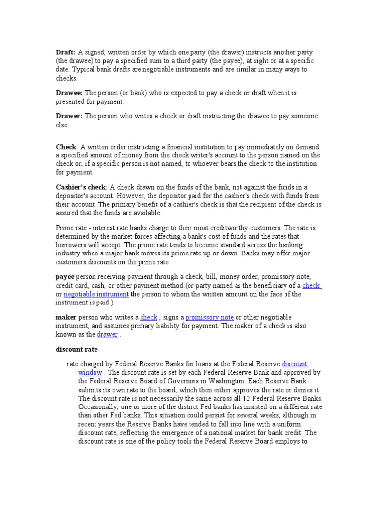 Check Negotiable Instrument Check Promissory Note Drawer | PDF ...