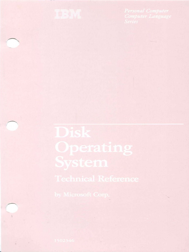 DOS 2.10 Technical Reference Sep83 | PDF | Dos | Computer Programming
