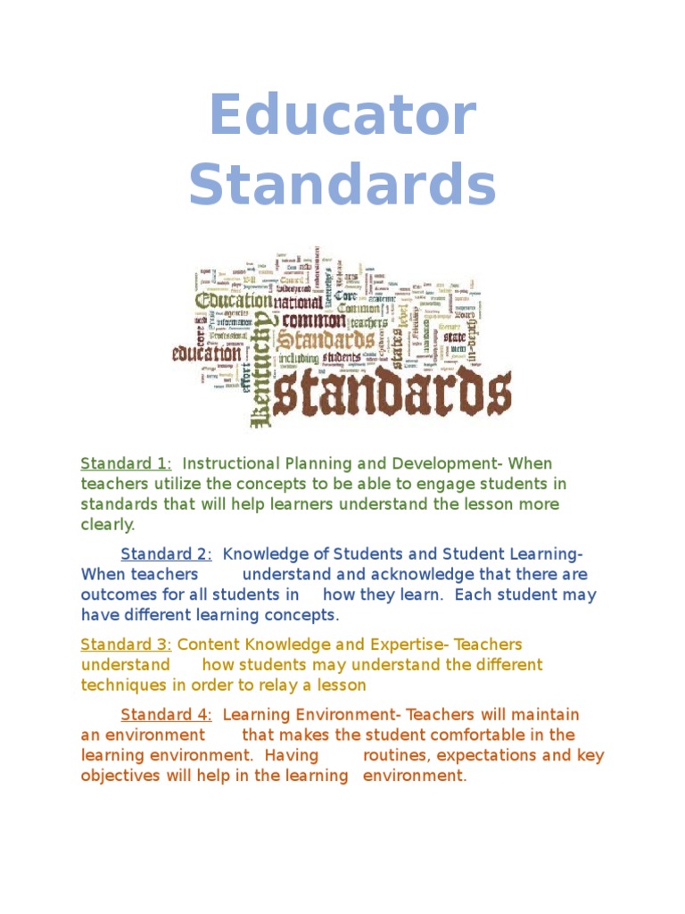 Educators Standards | PDF