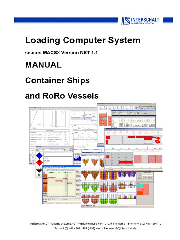 Loading Computer System: Manual Container Ships and Roro Vessels | PDF