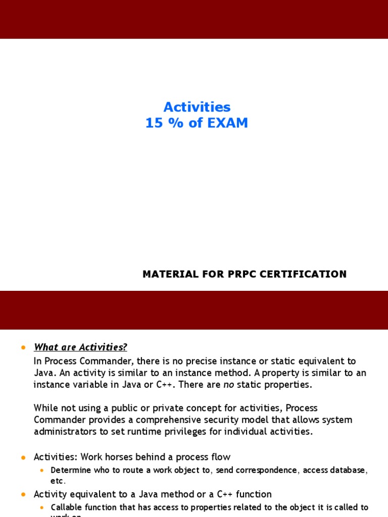 Pega Prpc 05 Activities Pdf Method Computer Programming Parameter Computer Programming