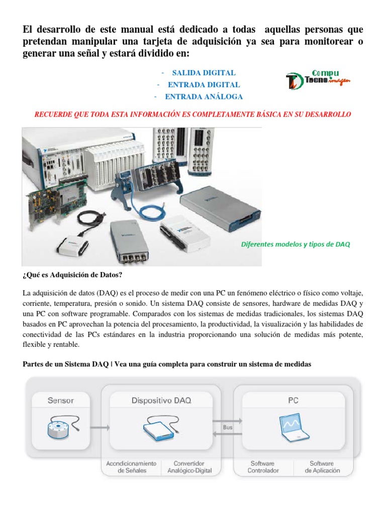 Manual Ni Daq | PDF | Adquisición de datos | Sensor