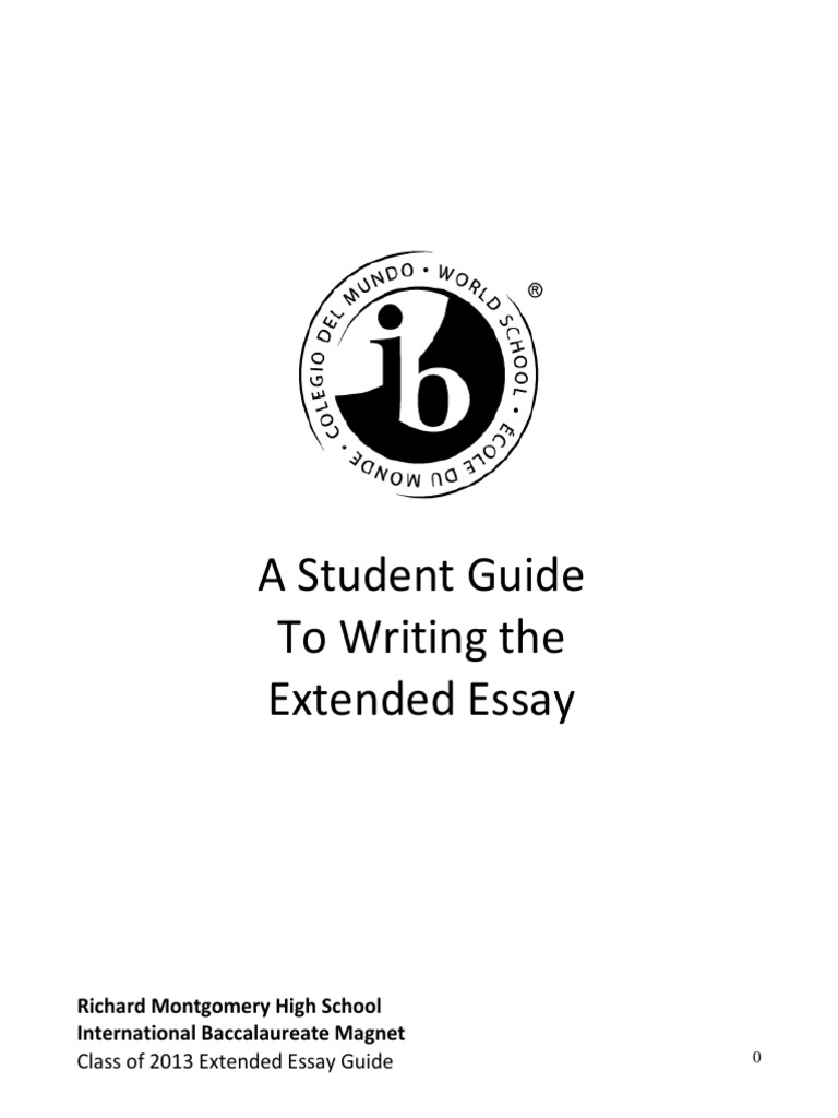 Handout For Writing Extended Essays | PDF | Essays | Educational Assessment