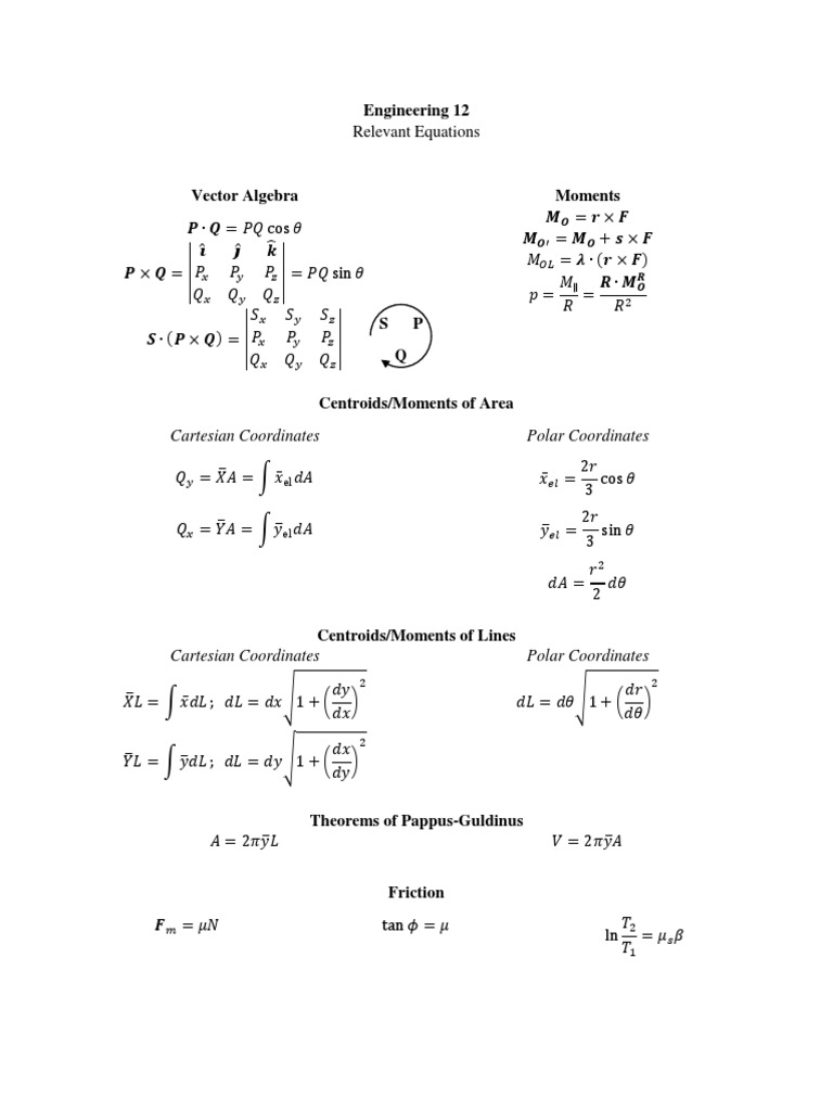 Engineering 12: Cartesian Coordinates Polar Coordinates | PDF