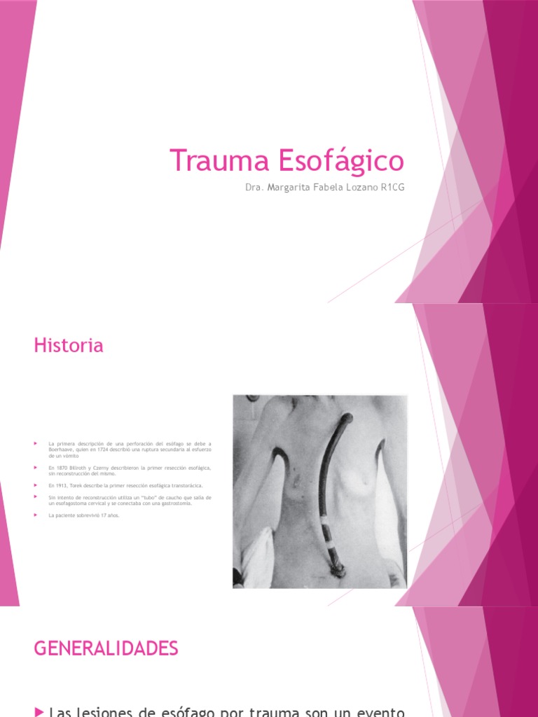 Trauma Esofágico | PDF | Lesión | Medicina