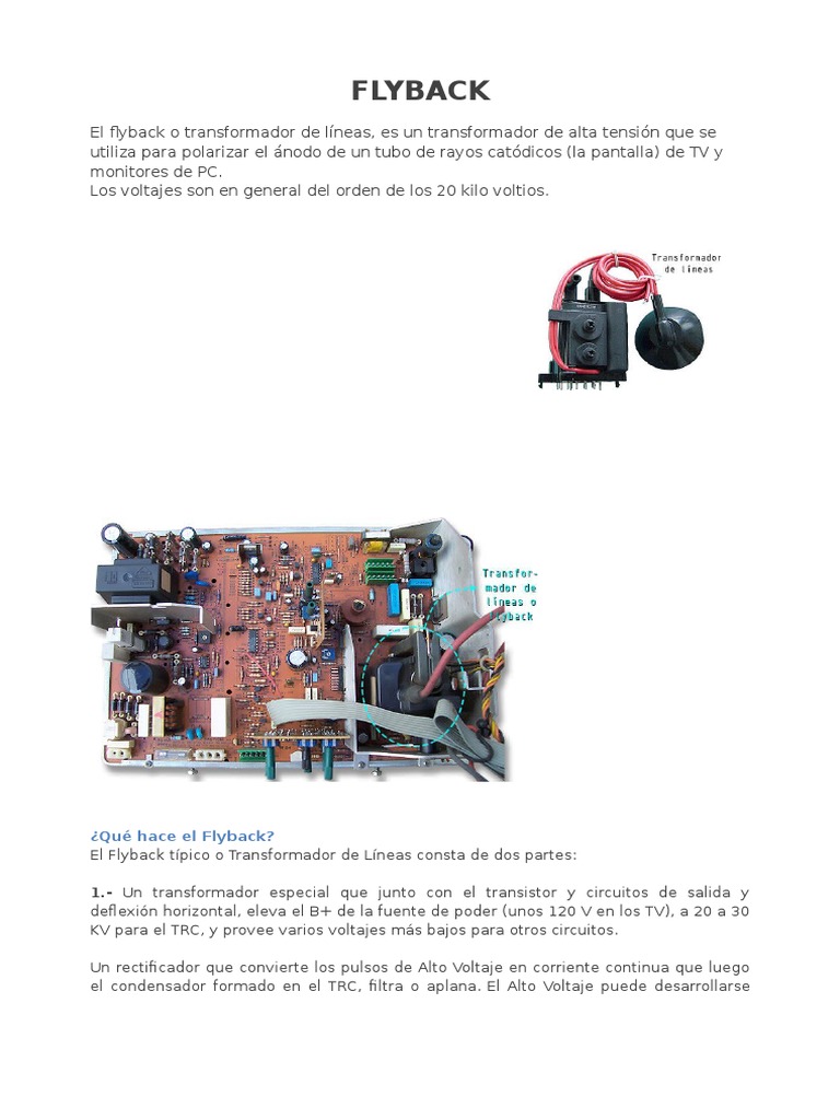 Fly Back | PDF | Transformador | Electromagnetismo